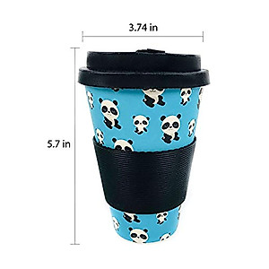 TINYMILLS Cute Baby Panda Travel Mug - Eco-Friendly Reusable Plant Fiber Travel Mug Birthday Gift Tween Girl Panda Bear Lover