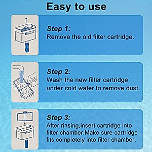 AMZBD Filter Cartridge for Top Fin Cartridges,EF-S Fish Tank Filter Cartridges,Replacement Filter Cartridge for TOP FIN BF5 Bettaflo Filter Cartridge(15pack)