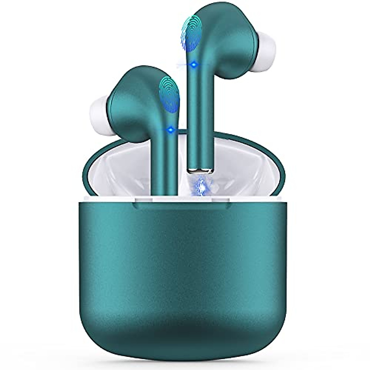Wireless Earbuds, ENC Noise Cancelling Headphones IPX5 Waterproof Earphones Bluetooth 5.1 Headset With Charging Case Bulit-in Mic Touch Control Stereo In-Ear 30H for iPhone Apple Android Workout Sport