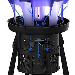Hoont 35 3-Way Mosquito and Fly, Gnat Trap with Stand - with A Bright UV Light Attractant, and Fan Outdoor and Indoor Bug Killer