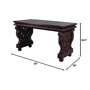 Design Toscano Effingham Gryphon Library Desk Dining Table, 55 Inch