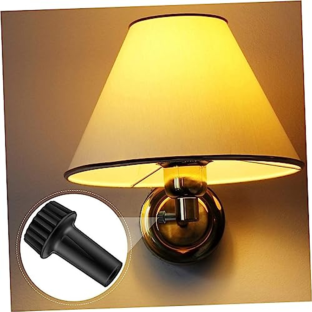 Uonlytech 40 Pcs Lamp Holder Accessories Light Lock Lamp Replacement Lamp Turn Knobs Light Key Lamp Part Light Knobs Replacement Light Bulb Plastic Handle