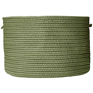 Colonial Mills BR69 18 by 18 by 12-Inch Boca Raton Solid Storage Basket, Moss Green