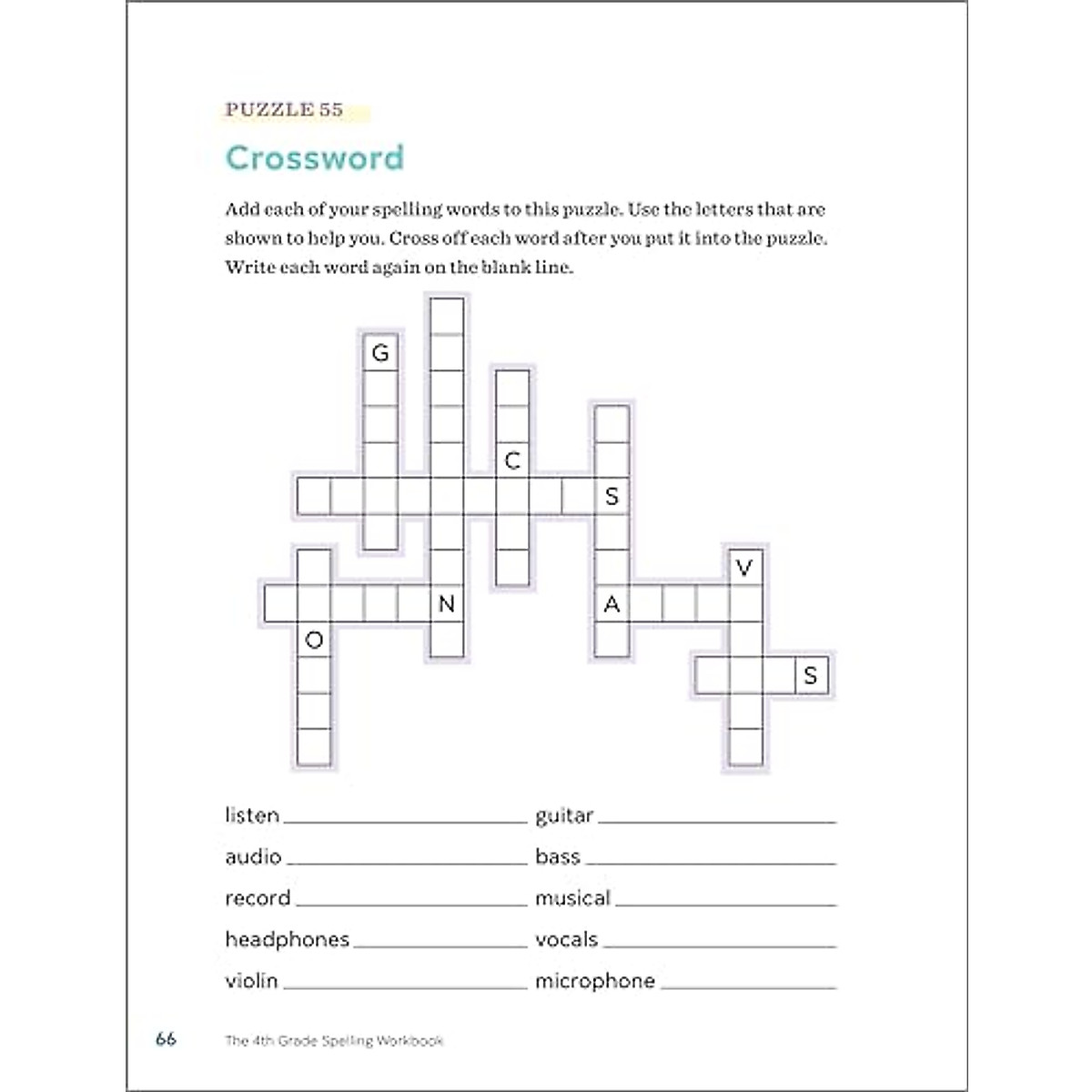 The 4th Grade Spelling Workbook: 95+ Games and Puzzles to Improve Spelling Skills