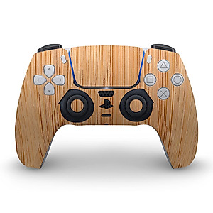 Head Case Designs Officially Licensed PLdesign Light Brown Bamboo Art Mix Vinyl Faceplate Gaming Skin Decal Compatible With Sony PlayStation 5 PS5 Digital Edition Console and DualSense Controller