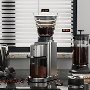 Burr Coffee Grinder Electric,Touchscreen Coffee Grinder,24 Grinding Settings Electric Coffee Bean Grinder with Timer Setting for Espresso/Drip