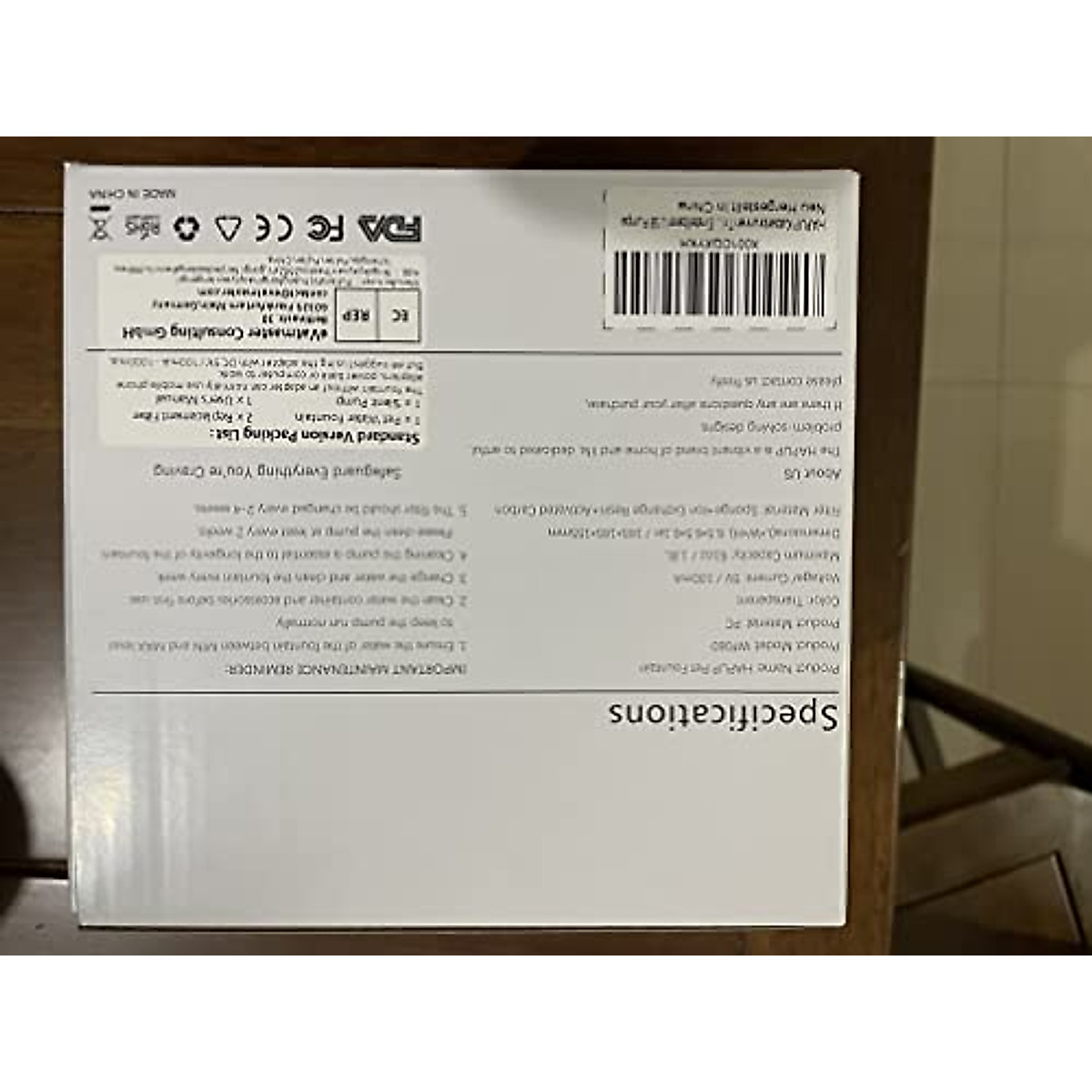 HAPUP Cat Water Fountain Animal Water Dispenser 61OZ/1.8L Automatic Pet Drinking Fountain Clear Upgrade with 2 Filter Replacement 1 Adjustable Silent 1 Water Pump for Cats Kitty Indoor