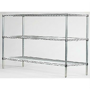 Omega Precision - 3 Shelf Chrome Wire Starter Unit: Qty(3) 14" Deep x 48" Wide Chrome Wire Shelves Qty(4) 36" High Chrome Posts