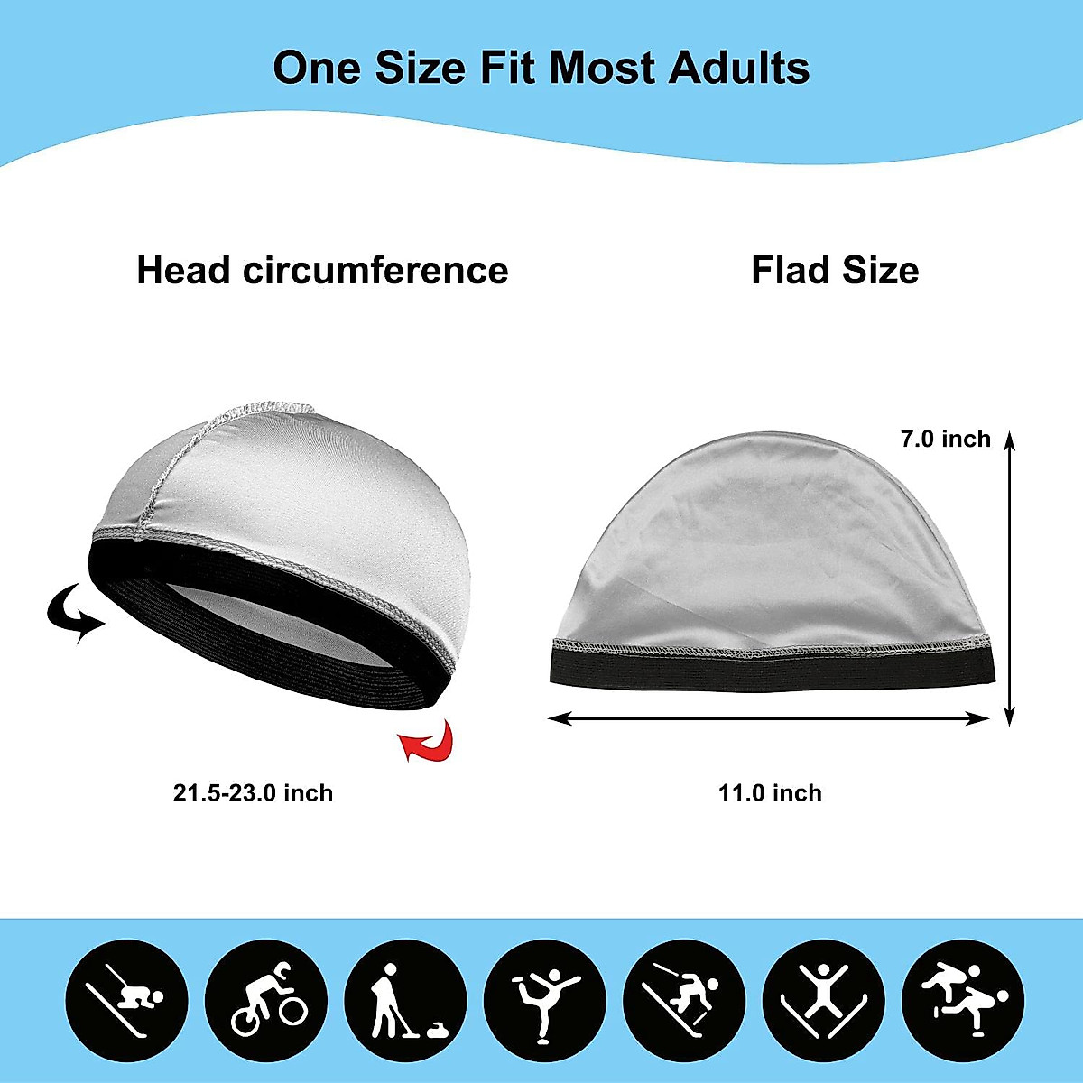 Selalu 4Pcs Wave Cap, Silk Stocking Wave Caps for 360 Waves, Silky Durag for Men, Stain Caps