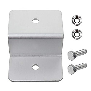 FarBoat 4Pcs Alumunim Z Brackets Solar Panels Mounting for Boat Roof Wall Off Grid Roof Installation with Screws Bolts (50mm/2inch Length)