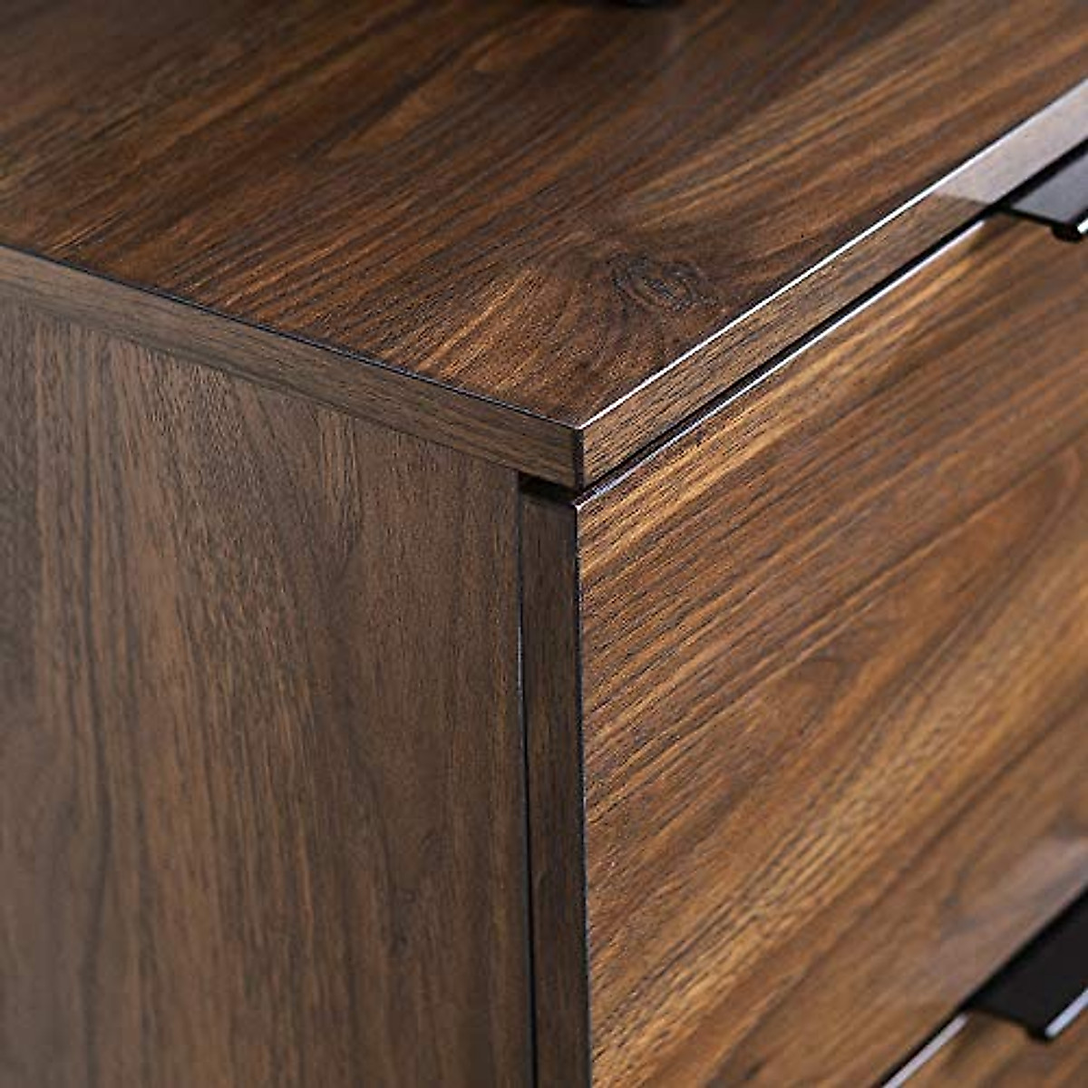 Walker Edison Modern Wood TV Stand with Cabinet Doors and Drawers for TV's up to 65" Flat Screen Universal TV Console Living Room Storage Shelves Entertainment Center, 58 Inch, Dark Walnut