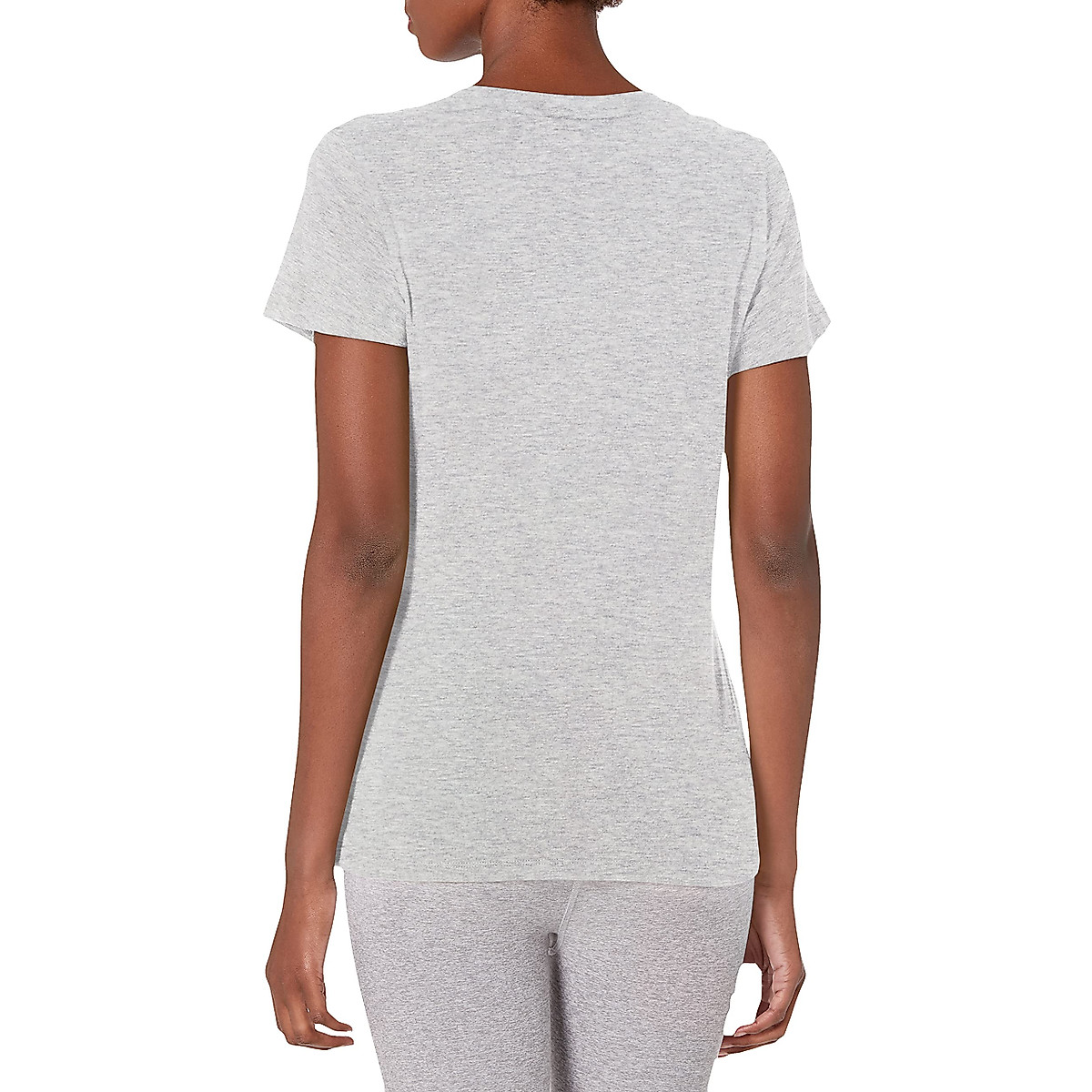 Calvin Klein Women's V-Neck T-Shirt, Pearl, X-Small