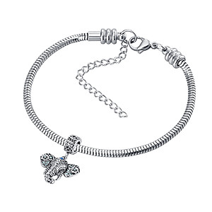 QeenseKc Good Luck Elephant Pendant Charm Lucky Animal Birthstone Bead for Pandora Bracelet, Aut-117_Elephant_09