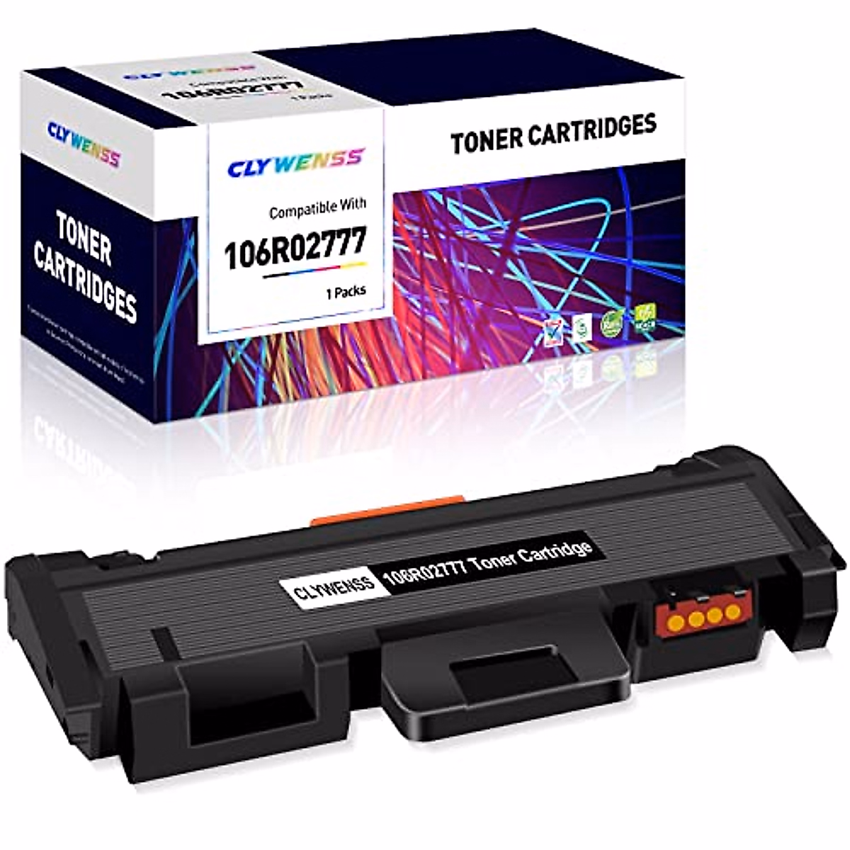 CLYWENSS Compatible 106R02777 Black Toner Cartridge Replacement for Xerox 106R02777 Toner for Xerox Phaser 3260 WorkCentre 3215 Phaser 3052 Toner Cartridge (3,000 Pages, 1 Black High Yield )
