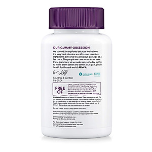 SmartyPants Men's & Women's Probiotic Immunity Gummies: Prebiotics & Probiotics for Digestive Health & Immune Support Supplement, Gluten Free, Vegan, Blueberry Flavor, 60 Count (30 Day Supply)