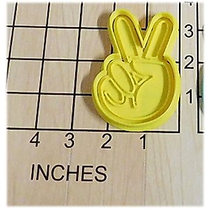 Peace Hand Sign Fondant Cookie Cutter and Stamp #1018