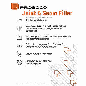 PROSOCO Joint & Seam Filler | Fluid-Applied, Fiber-Reinforced Joint Filler and Detailing Compound - Trusted by Professionals (1, 1-29 OZ)