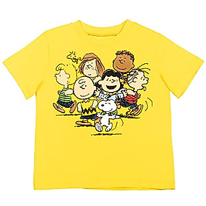 PEANUTS Snoopy Little Boys 2 Pack Graphic T-Shirts Blue/Yellow 7-8