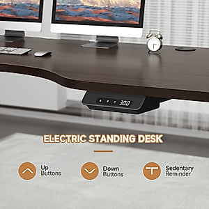 Dripex Electric Standing Desk Height Adjustable Computer Table-55 x 24 Inches Durable Large Workstation with Smart Memory for Home Office