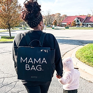 The Original, The REmix, and The ENcore Diaper Bag Backpack for Baby Care, Printed Mama Bag, Baby Bag, Large Capacity for Travel, Baby Shower Gifts for New Mom (Mama Bag - Black)