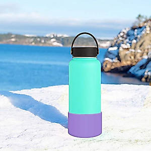 WUQID Protective Silicone Boot Sleeve for 12oz-40oz Sport Flask/Stanley Water Bottles Tumbler Anti-Slip Bottom Sleeve Cover for All Water Bottles Bottom Width of 2.83&3.56in