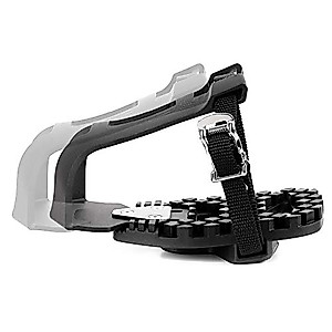VENZO Compatible with Delta Bike and Bike+ Pedal Toe Clips Cage - Indoor Exercise Indoor Bike Pedal Adapters -Convert Compatible with Look Delta Pedals to Toe Clip Straps– Ride with Sneakers