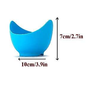 Egg Poacher - Poached Egg Cooker with Ring Standers, Food Grade Non Stick Silicone Egg Poaching Cup for Microwave or Stovetop Egg Poaching, with Extra Silicone Oil Brush, BPA Free, 4 Pack