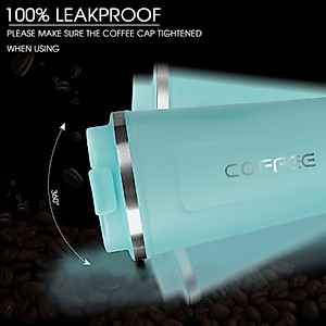 CS COSDDI 12 oz Stainless Steel Vacuum Insulated Tumbler - Coffee Travel Mug Spill Proof with Lid - Coffee Cups for Keep Hot/Ice Coffee,Tea and Beer