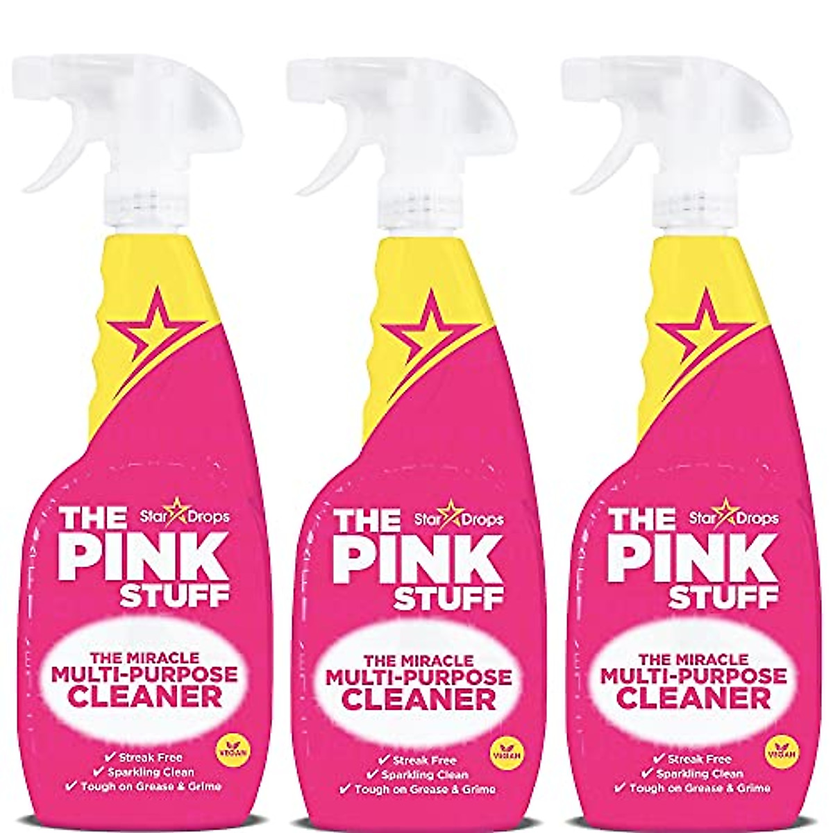 Stardrops - The Pink Stuff - The Miracle Multi-Purpose Cleaning Spray 750ml 3-Pack Bundle (3 Multi-Purpose Spray)