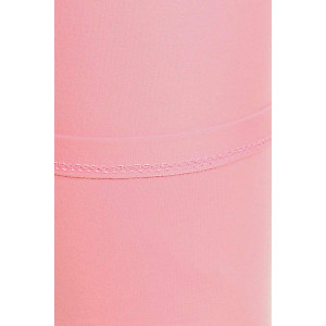 Leggings Depot Womens 1" Waistband High Waisted Solid Leggings Pants (Full Length, Pink, 1X-3X)