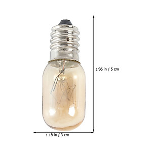 2PCS 25W E14 220-230v Oven Light Bulb Refrigerator Fridge Light Bulb Retro Tungsten Filament Lamp Bulbs Warm Yellow Light for Daily Use