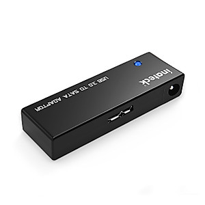 Inateck USB 3.0 to SATA III Hard Drive Adapter Converter for 2.5/3.5 Inch SSD and HDD, Power Adapter Included, UA1001