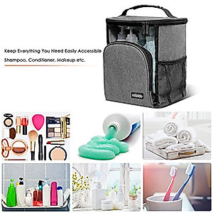 Portable Shower Caddy Tote Bag, Hanging Toiletry Bag Bath Organizer for College Dorms, Gym, Camping, Swimming and Travel