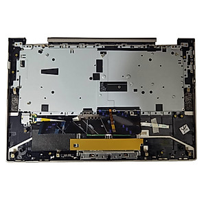 Replacement for Lenovo Yoga C740-14 C740-14IML Laptop Upper Case Palmrest Keyboard Touchpad Assembly Part 5CB0U43990 Top Cover Sliver