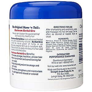 Mane 'n Tail Herbal Gro NATURAL CONDITIONER FOR HAIR & SCALP Pomade 5.5 Ounce