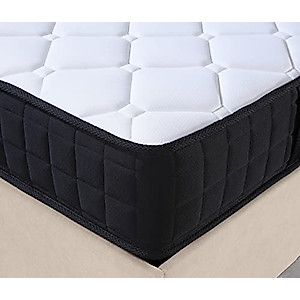 Rose Queen Mattress in a Box, 10 Inch Hybrid Mattress Queen Size with Memory Foam, Individual Pocket Springs for Motion Isolation, Medium Firm Queen Size Mattress, Bed in a Box, Strong Edge Support