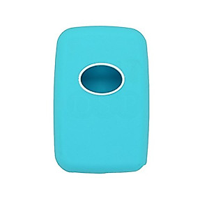 SEGADEN Silicone Cover Protector Case Holder Skin Jacket Compatible with TOYOTA 4 Button Smart Remote Key Fob CV2405 Light Blue