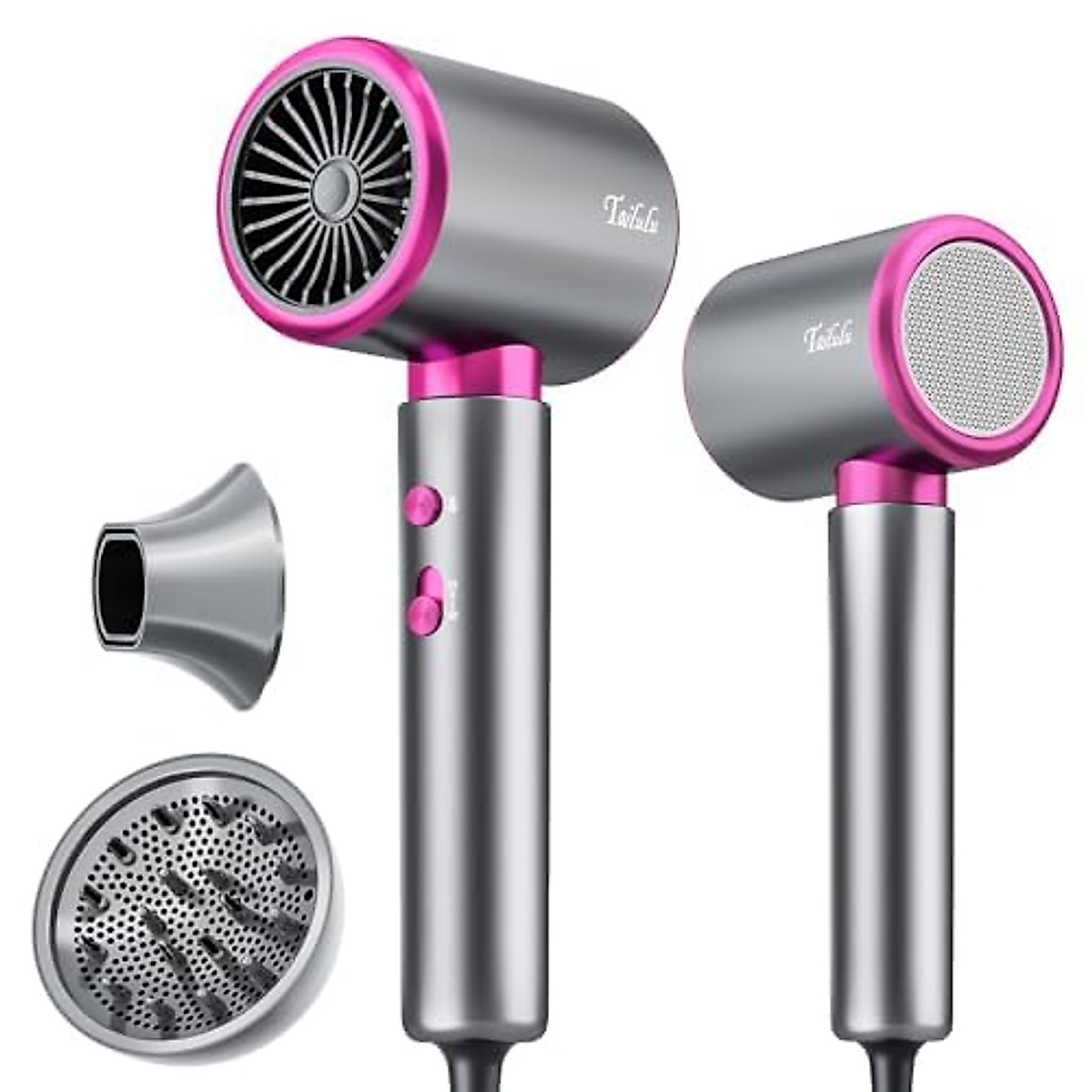 Tailulu Professional 1875W High-Speed Low Noise Ionic Hair Dryer with Diffuser for Home and Travel - 110,000 RPM, Suitable for Women and Men