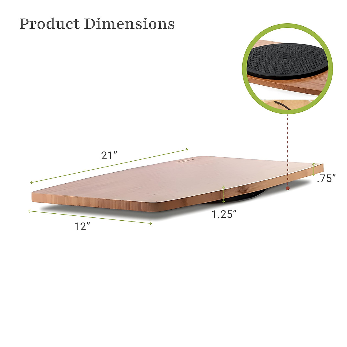 Prosumer's Choice Wooden TV Swivel Stand for LED/LCD TV, Monitors, Stereos, 21-inch Base Surface - Steel Ball Bearings - Lazy Susan Spinning Monitor Stand Rotating TV Stand - 360˚ Rotation