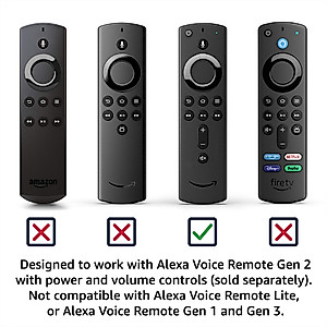 Star Wars The Mandalorian Remote Cover, for Fire TV Alexa Voice Remote Gen 2 (Grogu Green)