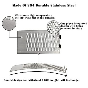 Mesh Screen XL for Big Green Egg,Punched Metal Mesh Screen for Extra-Large Big Green Egg, Bottom Vent Mesh Panel for BGE, XL BGE Stainless Steel Draft Door Screen, BGE Accessories, Grill Accessories