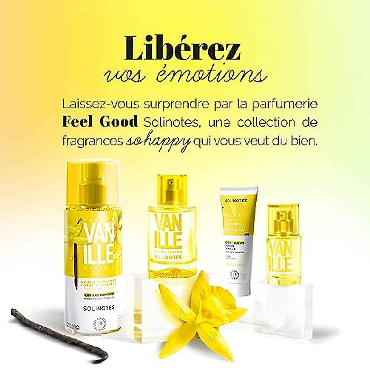 SOLINOTES Vanilla Perfume for Women - Eau De Parfum | Delicate Floral and Soothing Scent - Made in France - Vegan - 0.5 fl.oz