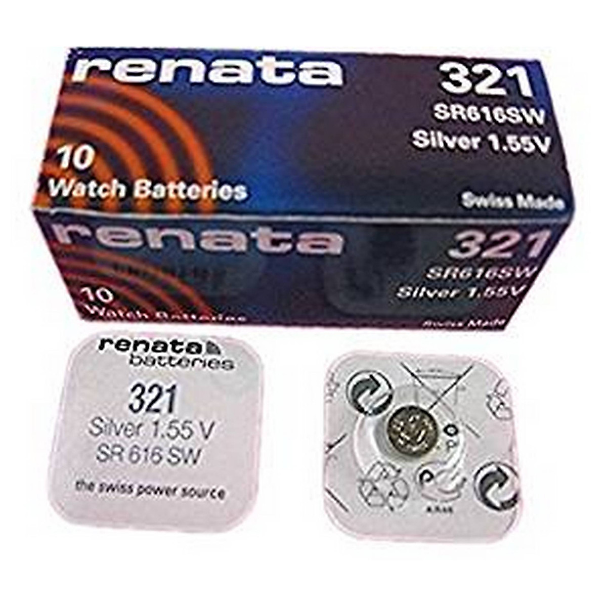 Renata Watch Battery Swiss Made Renata 321 or SR616SW (5 Batteries, 321 or SR616SW)