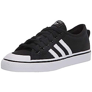 adidas Originals Men's Nizza Sneaker, Core Black/Cloud White/Cloud White, 12 M US