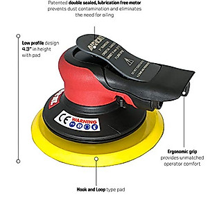 AIRCAT Pneumatic Tools 6700-5-336: Non Vac Orbital Palm Sander 11,000 RPM