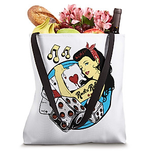 Rockabilly 1950s Sock Hop Pinup Doo Wop Rock and Roll 60s Tote Bag