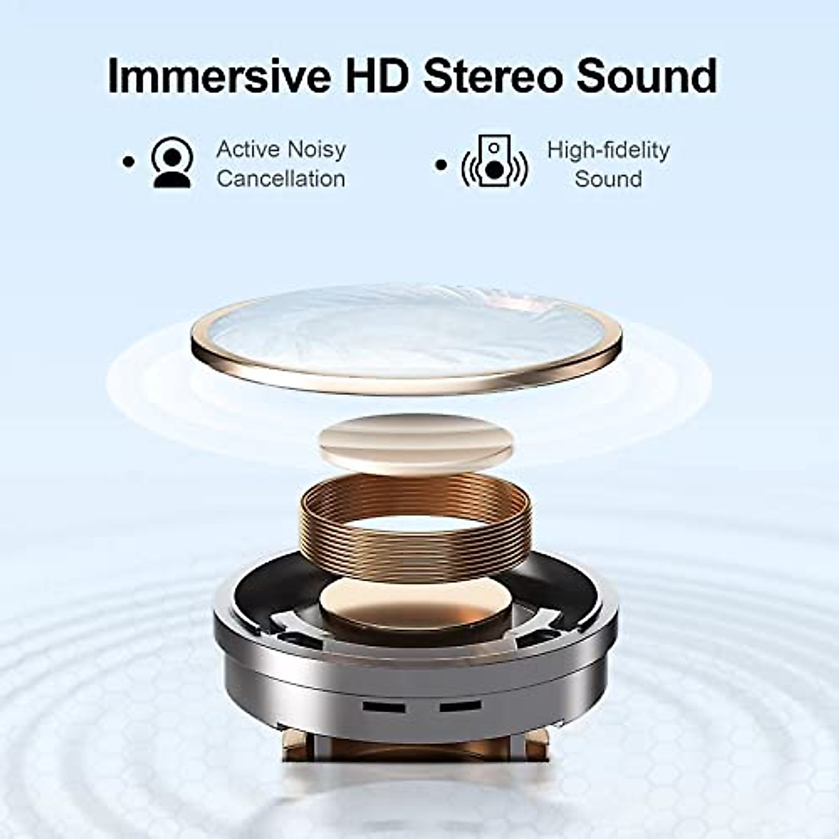 Pinetree True Wireless Earbuds, Bluetooth 5.0 Headphones, Noise Cancelling Crystal Clear Sound, in-Ear Stereo Earphones 100 Hours Long Battery time,Superior Headphones (Black)