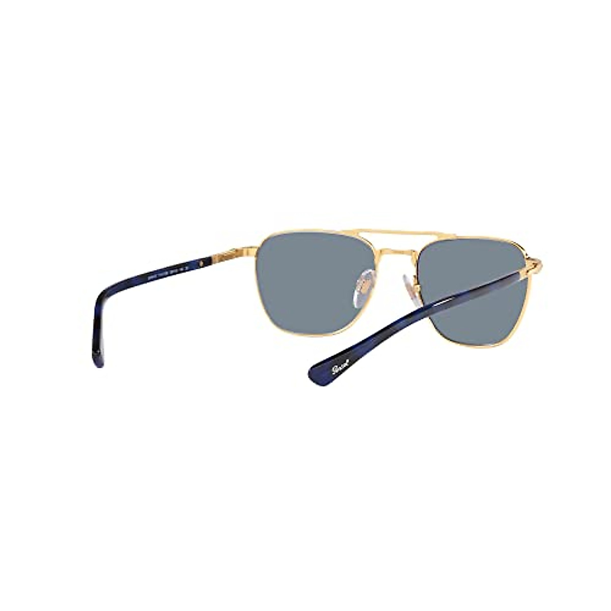 Persol PO2494S Square Sunglasses, Gold/Light Blue, 55 mm