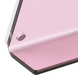 Slanted Back Photo Frame, Self Standing Photo Frame Durable Wide Application for Business Cards for Livingroom (Pink)