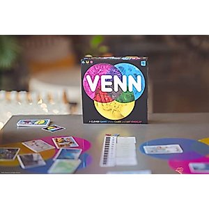 Venn Board Game | Family Game for 2+ Players | Cooperative & Competitive Gameplay Variations | Creative Word Association Game Featuring Unique Gameplay & Custom Artwork | Ages 10+
